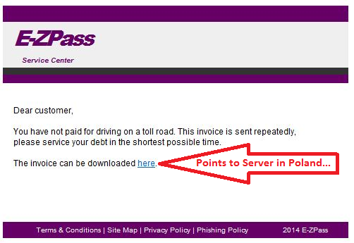 E-ZPass phishing scam E-ZPass phishing scam